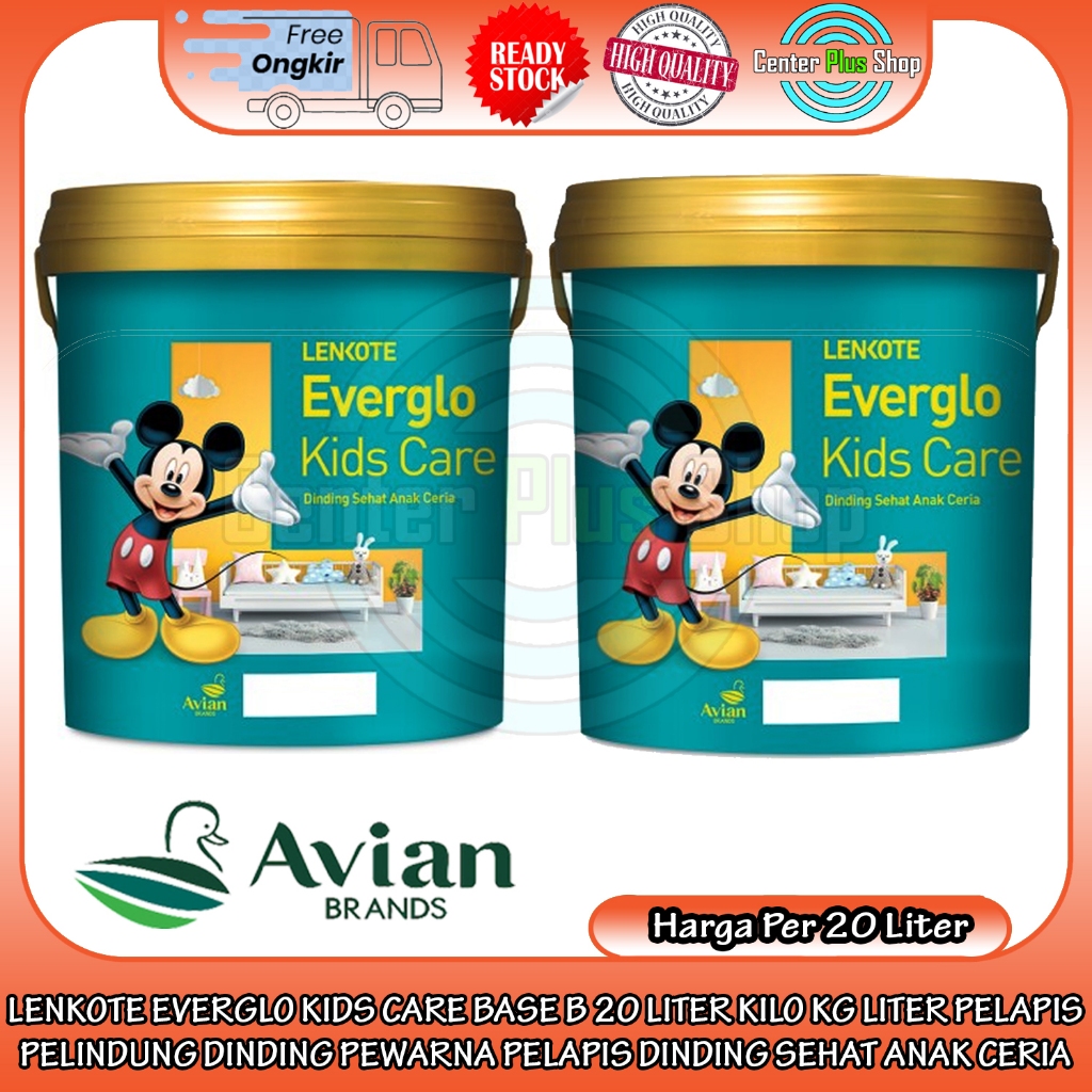 Jual CAT TEMBOK LENKOTE KILO KG EVERGLO KIDS CARE BASE B 20 LITER ...