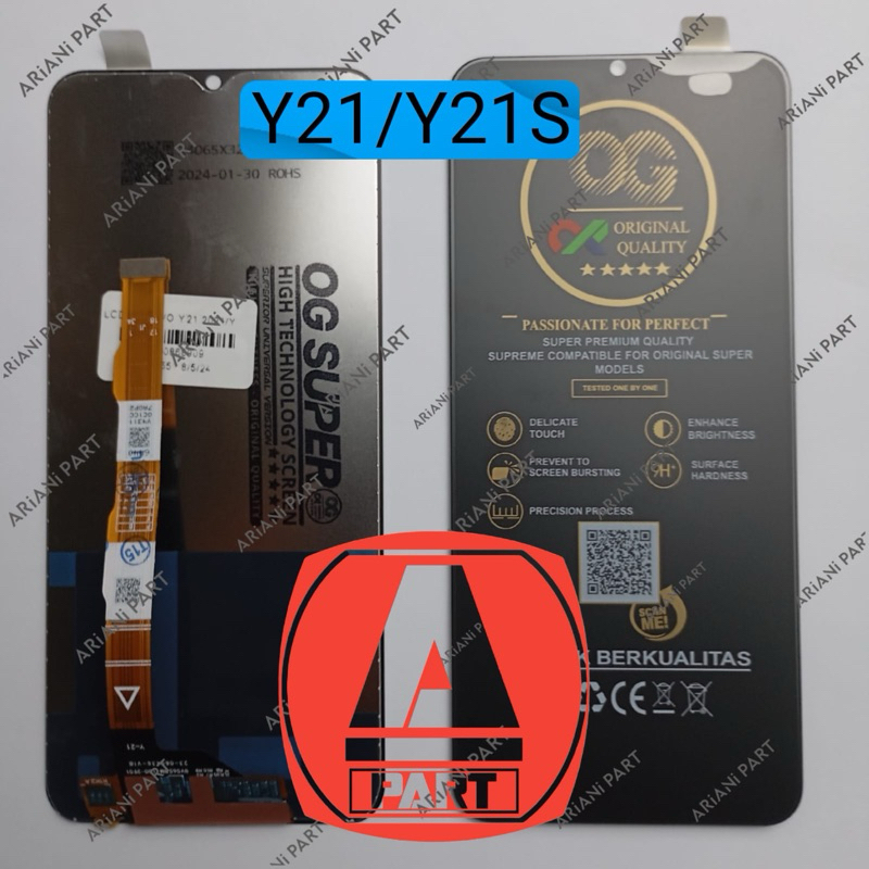 Jual LCD TOUCHSCREEN VIVO Y21 2021 / Y21S / Y16 / Y21T / Y21A OG SUPER ...