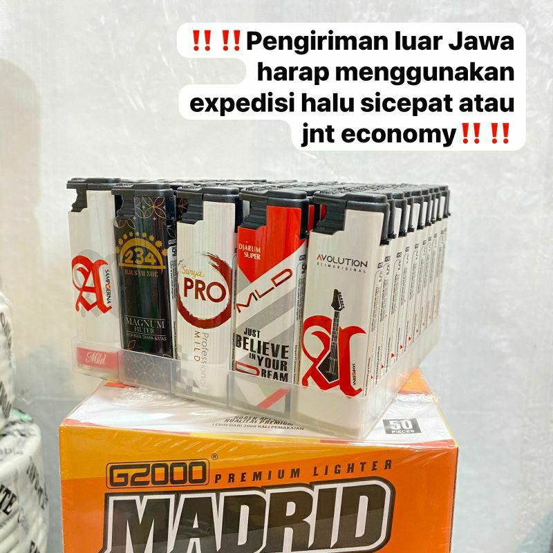 Jual Korek Bara api Madrid (Eceran) /Korek Api/Korek Bara G2000/Korek ...