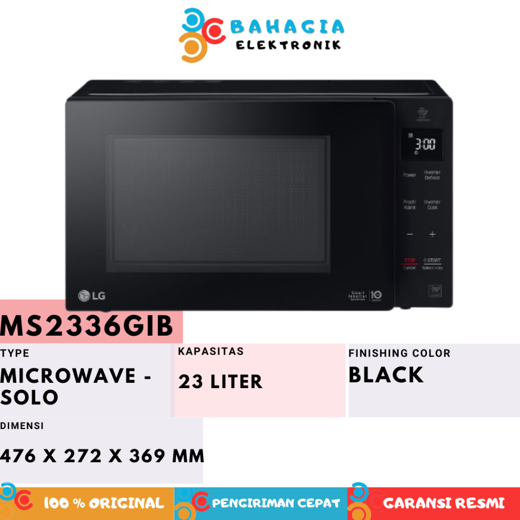 Jual LG MS2336GIB Microwave Solo 23 Liter IntelloWave | Shopee Indonesia