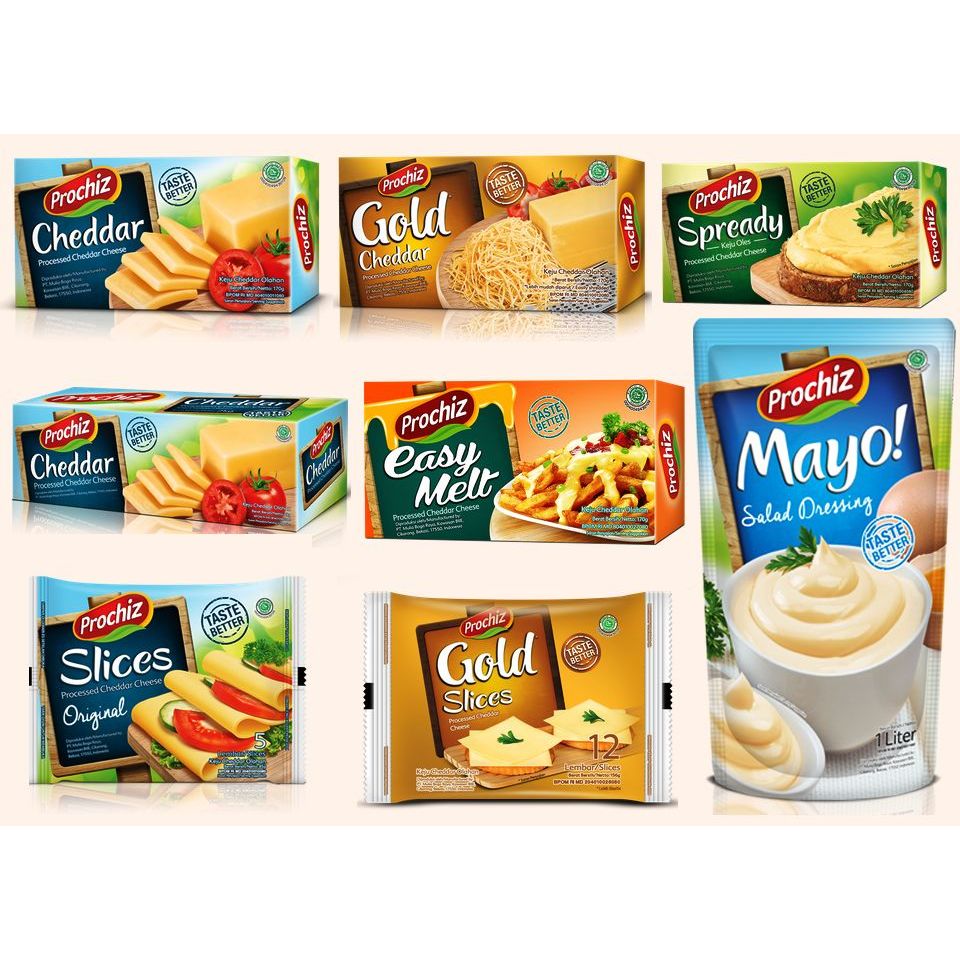 Jual PROCHIZ Gold Keju Cheddar Royale Slice Mozzarella Quick Melt 60 g ...