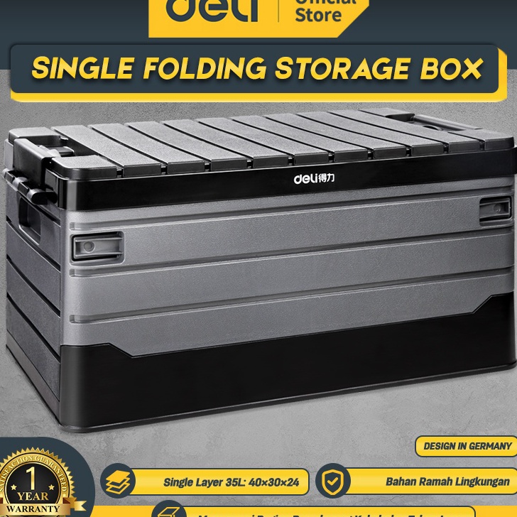 Jual Ready Stok Deli Single Folding Storage Box Kotak Penyimpanan ...