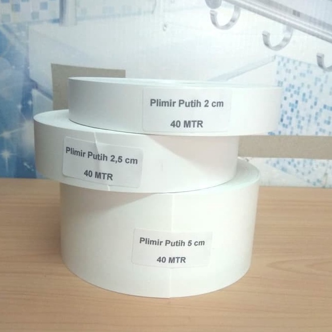 Jual 2 MM Edging Putih Doff Vinil Tipis 4 Mtr Vynil Plimir PVC | Shopee ...