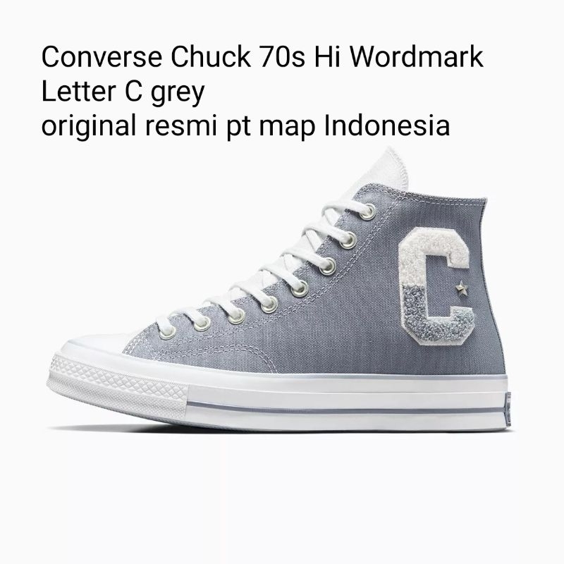 Jual Converse Chuck 70s Hi Wordmark Letter C Grey A07981c Original ...
