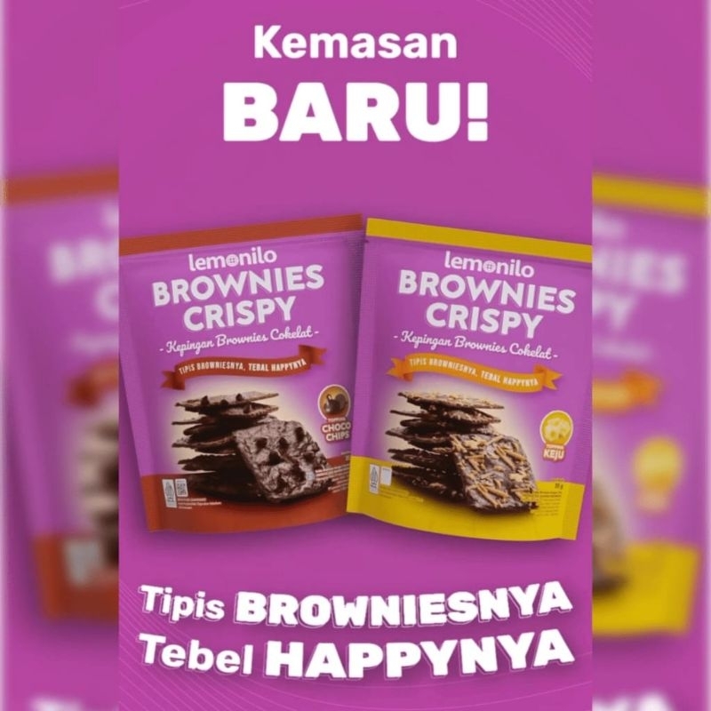 Jual LEMONILO Brownies Crispy - Chocochips Keju - Cemilan Diet Sehat ...