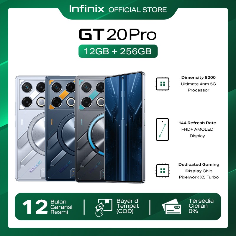 Jual Infinix GT 20 Pro 5G 12/256GB - Up to 24GB Extended RAM - Dimensity 8200 Ultimate - 6.78 ...