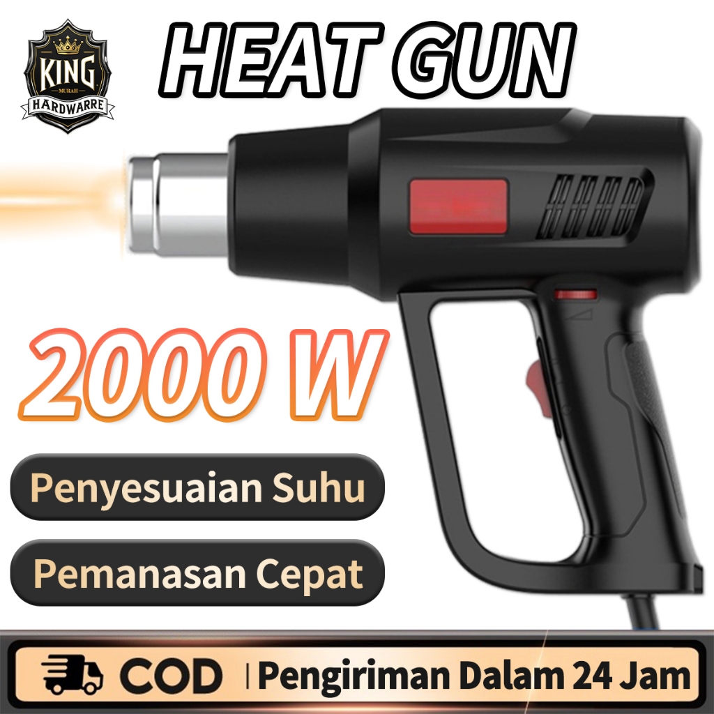 Jual 2000W Heat Gun Air Hot Gun Panas Pemanas Segel Sticker Plastik ...