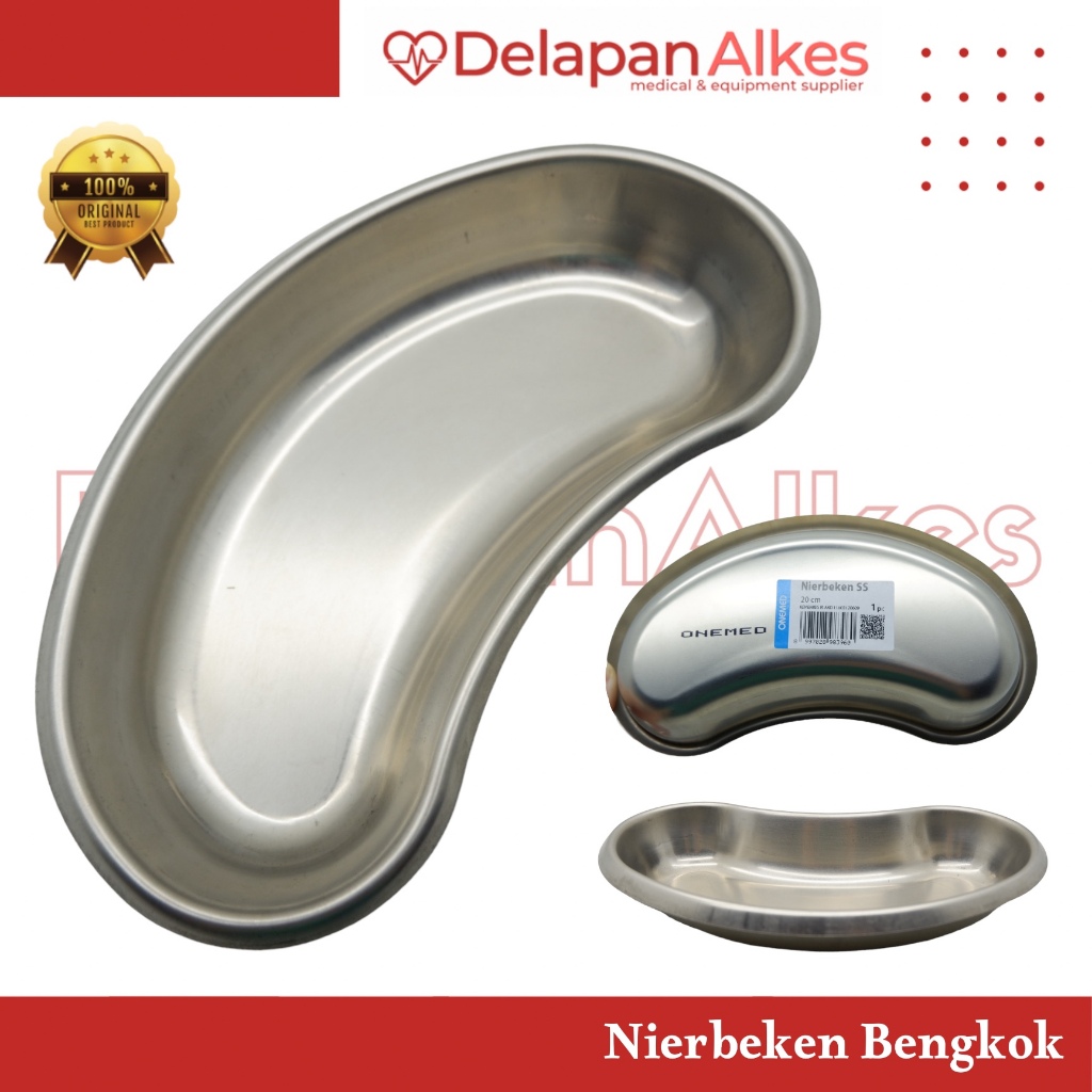 Jual OneMed Nierbeken SS Kom Bengkok 20cm Stainless Steel Wadah Waskom Mangkok Kidney Nampan ...