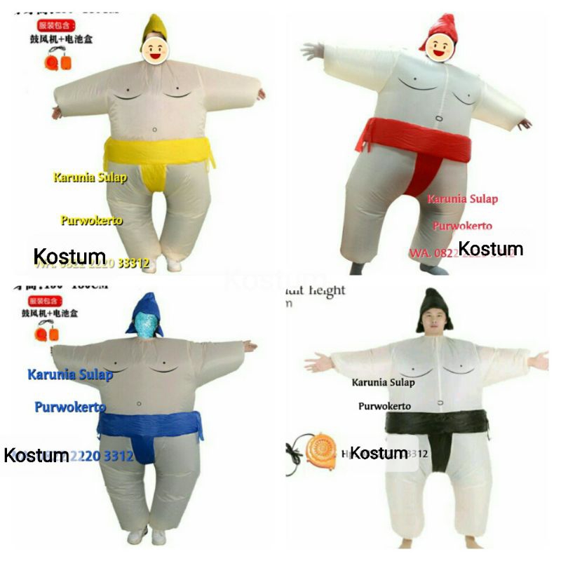 Jual KOSTUM SUMO COPSLAY BADUT LUCU KARAKTER OLAHRAGA JEPANG | Shopee ...
