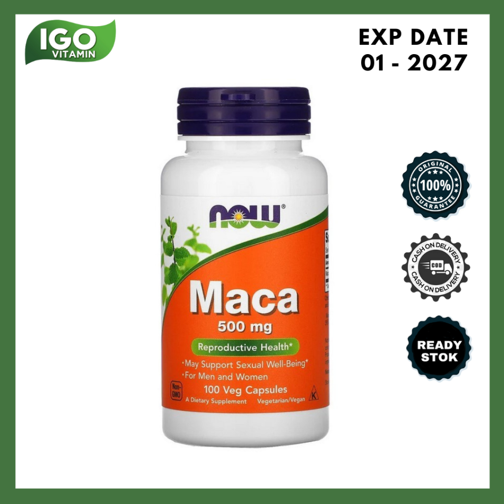 Jual Now Foods Maca 500 Mg 100 Capsules Reproductive Health For Immunity | Shopee Indonesia
