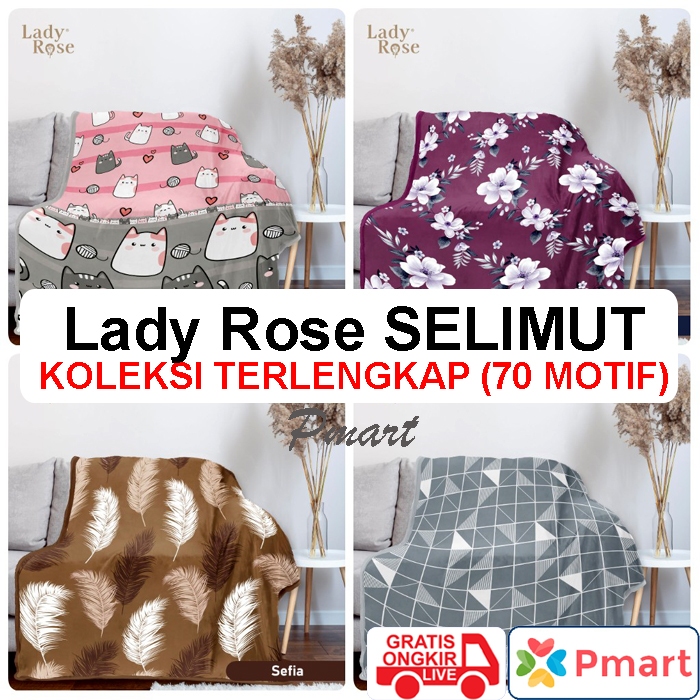 Jual SELIMUT LADY ROSE 160x200 / LADY ROSE SELIMUT / BLANKET LADY ROSE | Shopee Indonesia