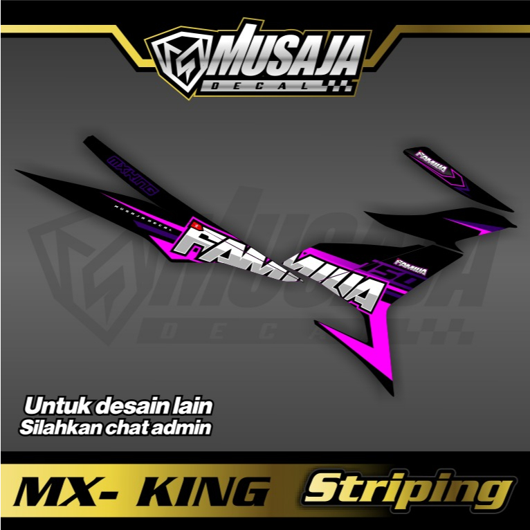 Jual Stiker Striping Mx king 150 ungu purple biru transparan uv glossy ...