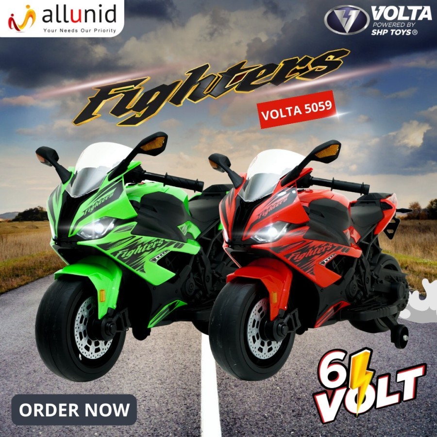 Jual Motor Motoran Sport Mainan Anak Aki VOLTA 5059 Fighters Musik ...