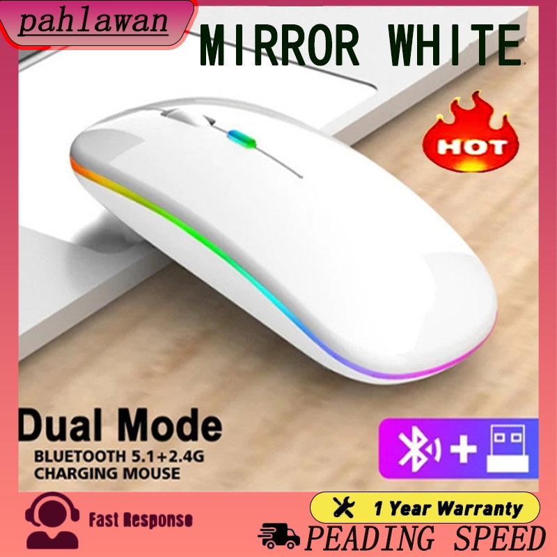 Jual Mouse Wireless rechargeable Silent Click Slim/ 2.4G USB Wireless ...