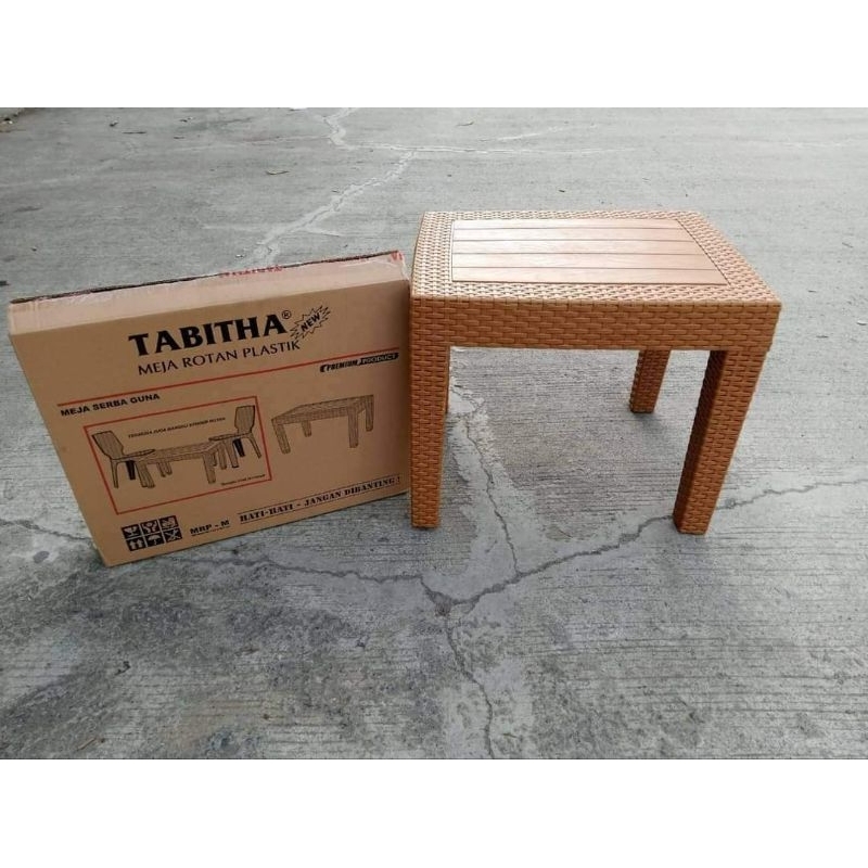 Jual MEJA TABITHA ROTAN PLASTIK-Meja Plastik-Meja Rotan Plastik ...