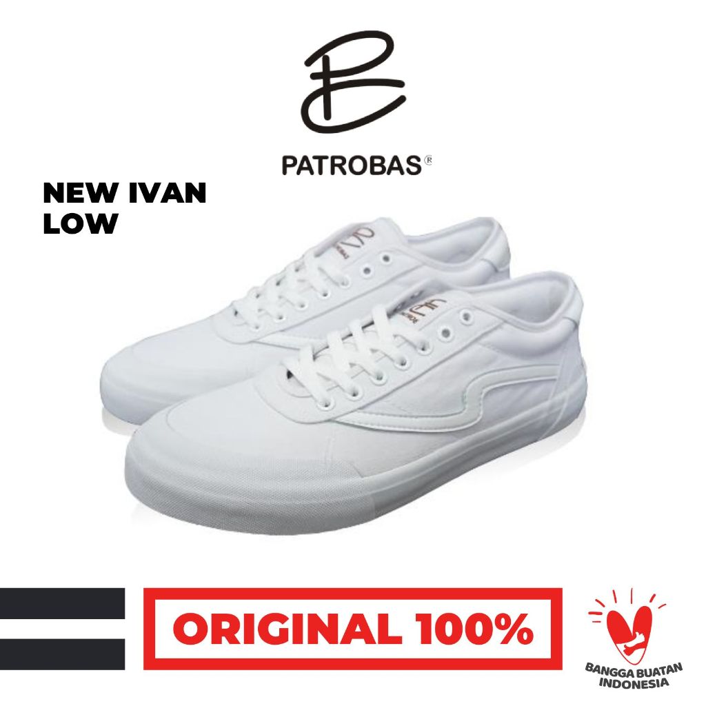 Jual PATROBAS Sepatu Patrobas New Ivan Triple White Low Original Made ...
