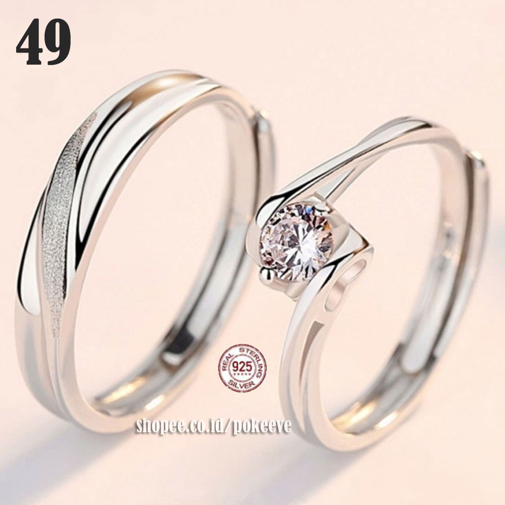 Jual Cincin Couple Perak Cincin Silver Tunangan/ Kawin/ Nikah Pria ...