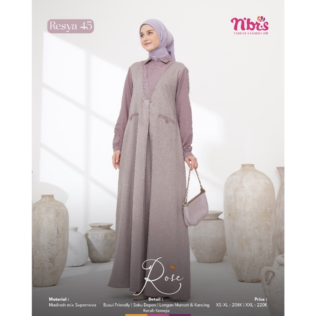 Jual NIBRAS GAMIS RESYA 25 27 39 11 51 33 41 DUSTY PINK | Shopee Indonesia