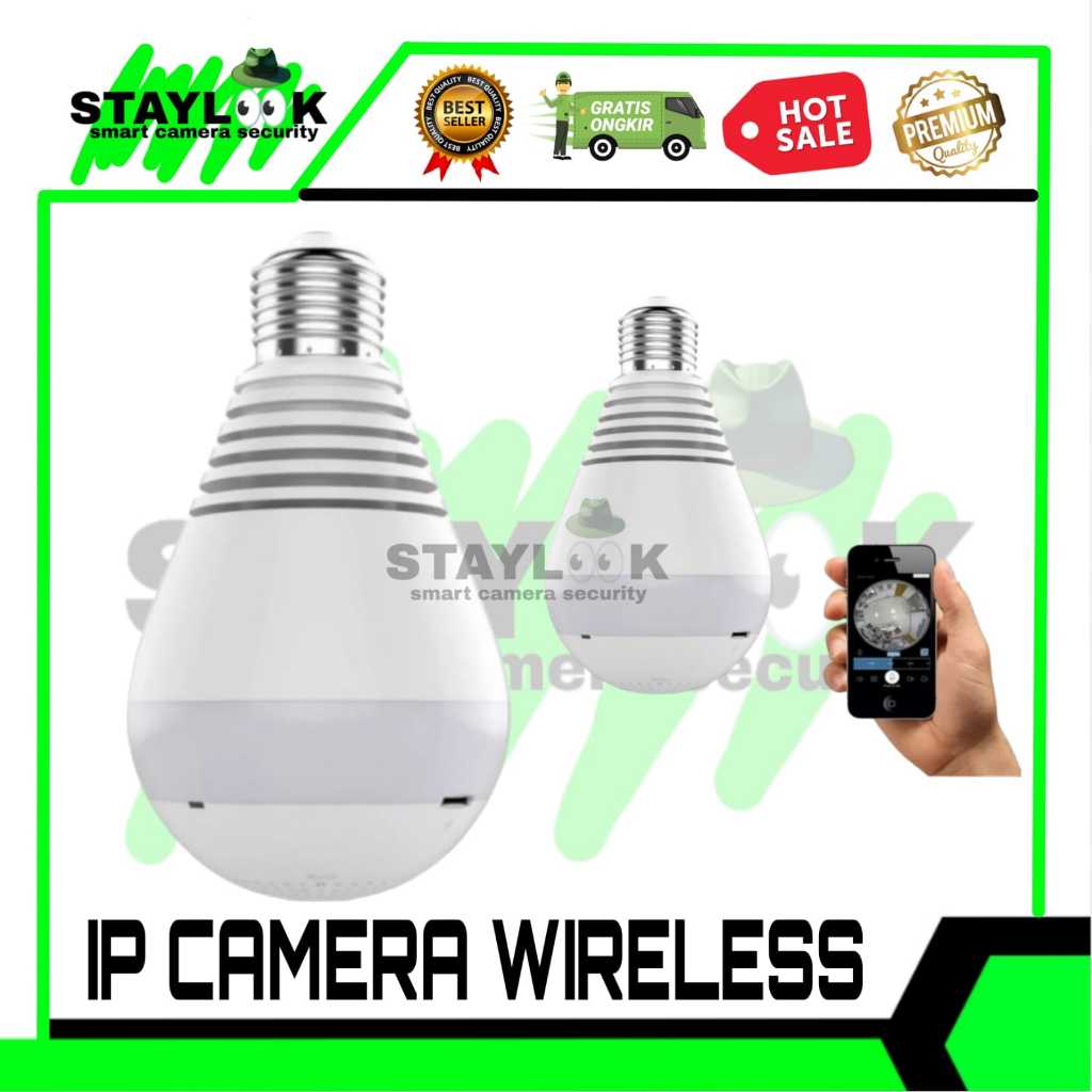 Jual IPCAM Bohlam 360 / IP Camera 360 bohlam ICSee 8MP 1080P CCTV ...