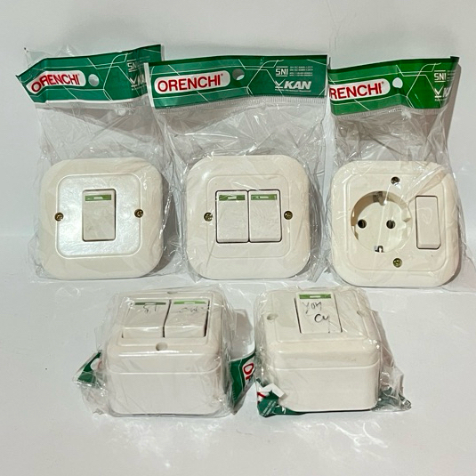 Jual Saklar Engkel Tunggal Saklar Seri Ganda Stop Kontak Inbow IB ...