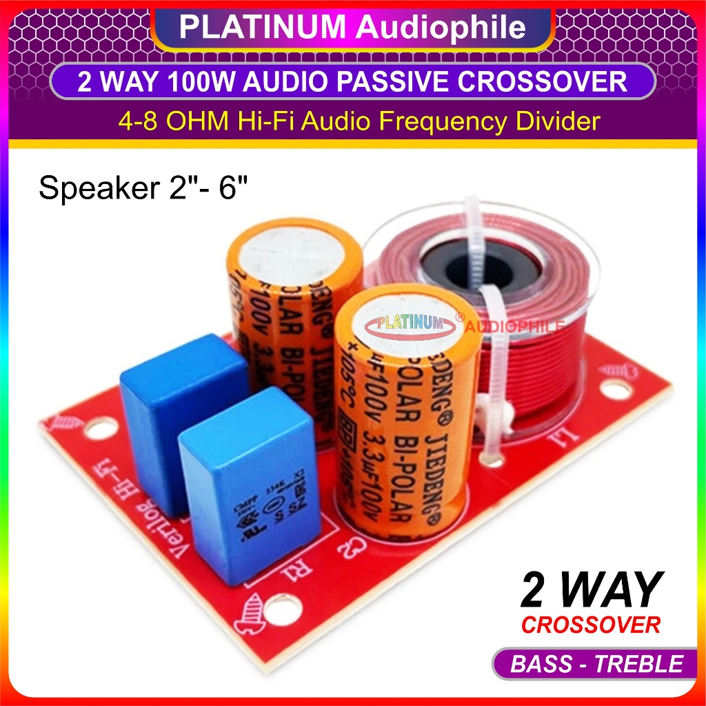 Jual Crossover Pasif 2 Way Treble Bass Passive Speaker Crosover WEAH ...