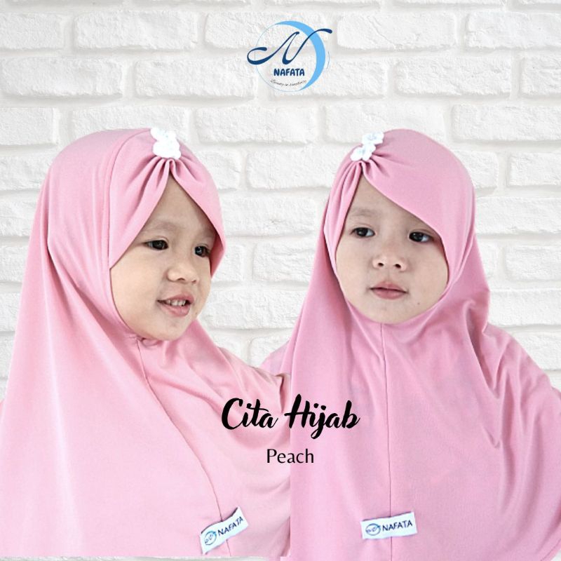 Jual Kerudung Anak Jersey Premium Peach, Hijab anak Cita Hijab Nafata ...