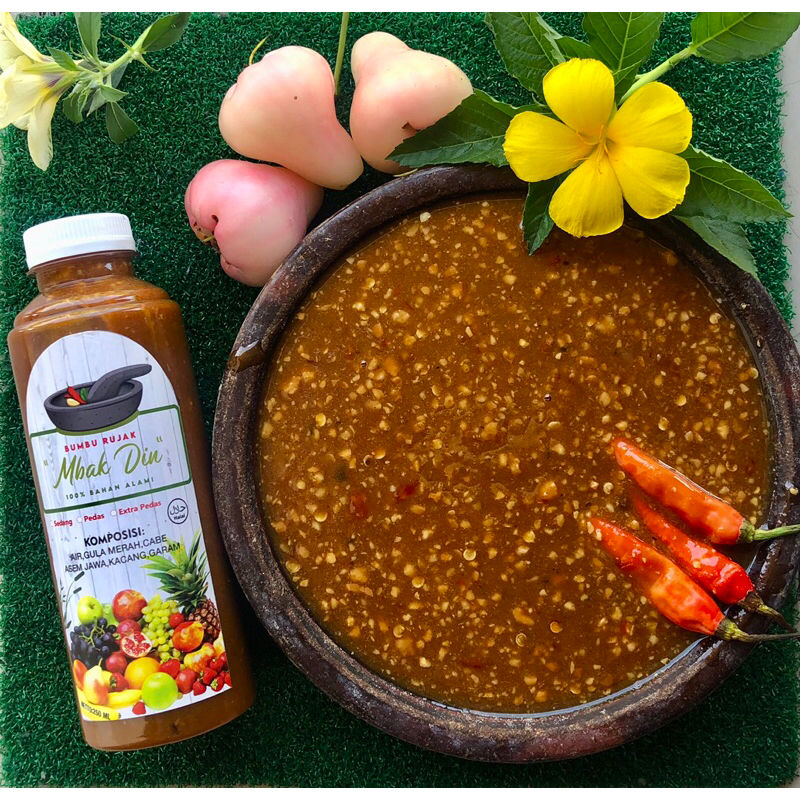 Jual BUMBU RUJAK MANIS "MBAK DIN" FRESH KEMASAN 250ml | Shopee Indonesia