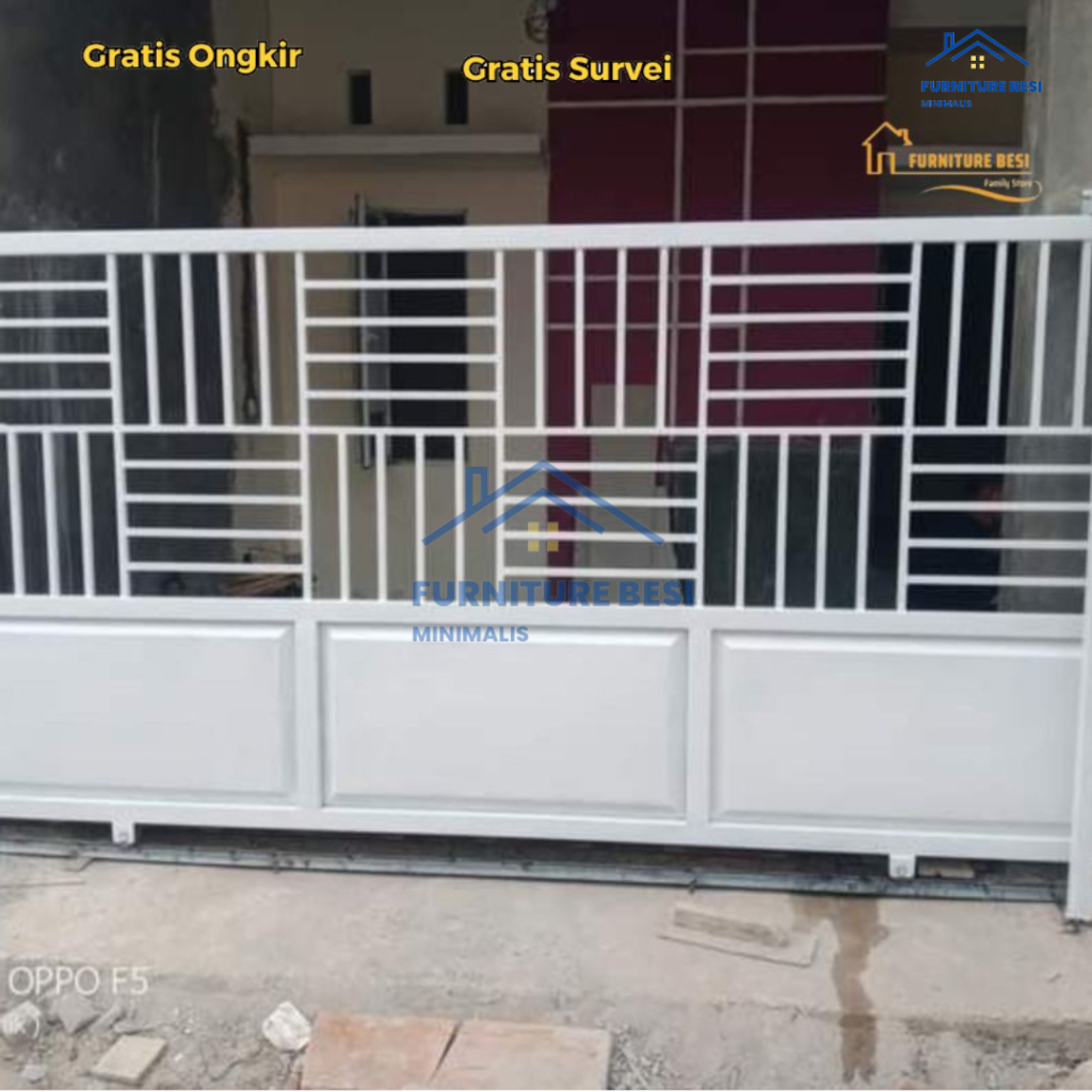 Jual Pagar besi rumah minimalis modern / Pagar besi minimalis / Pagar ...