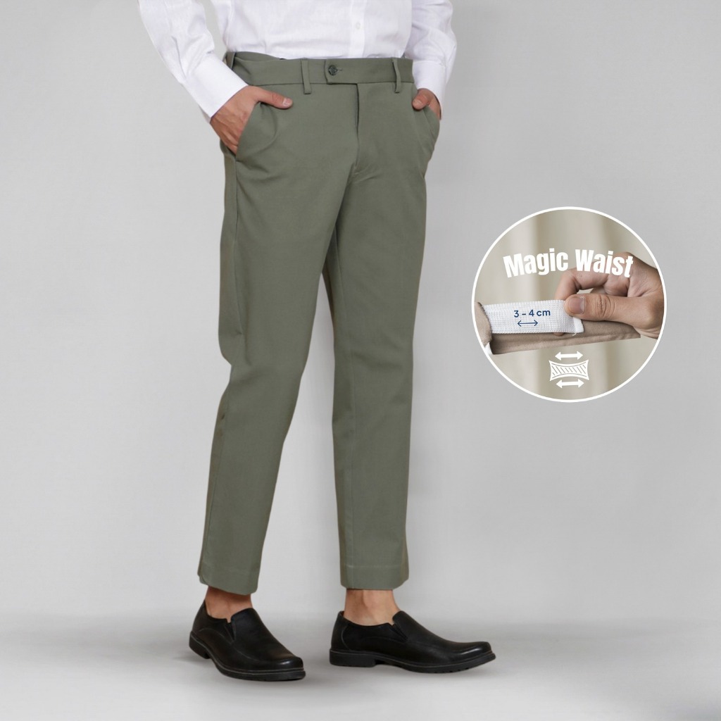 Jual BlueButton Celana Chino Ankle Pants Slim Fit Celana Panjang Pria ...