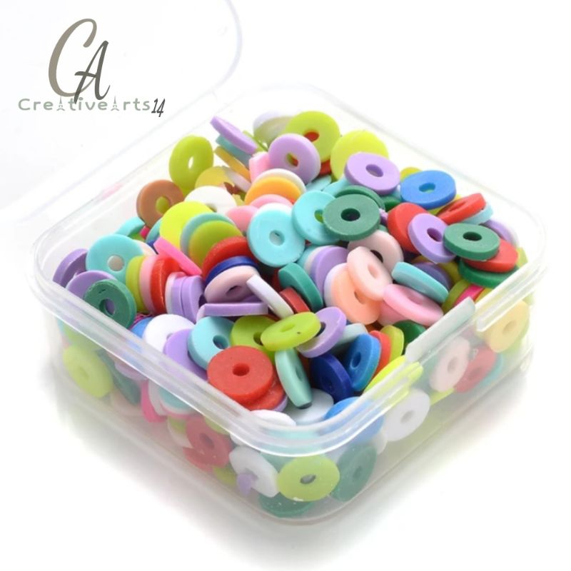 Jual Manik Clay Polymer Mote Spacer Bulat Datar Bahan Untuk Kerajinan ...