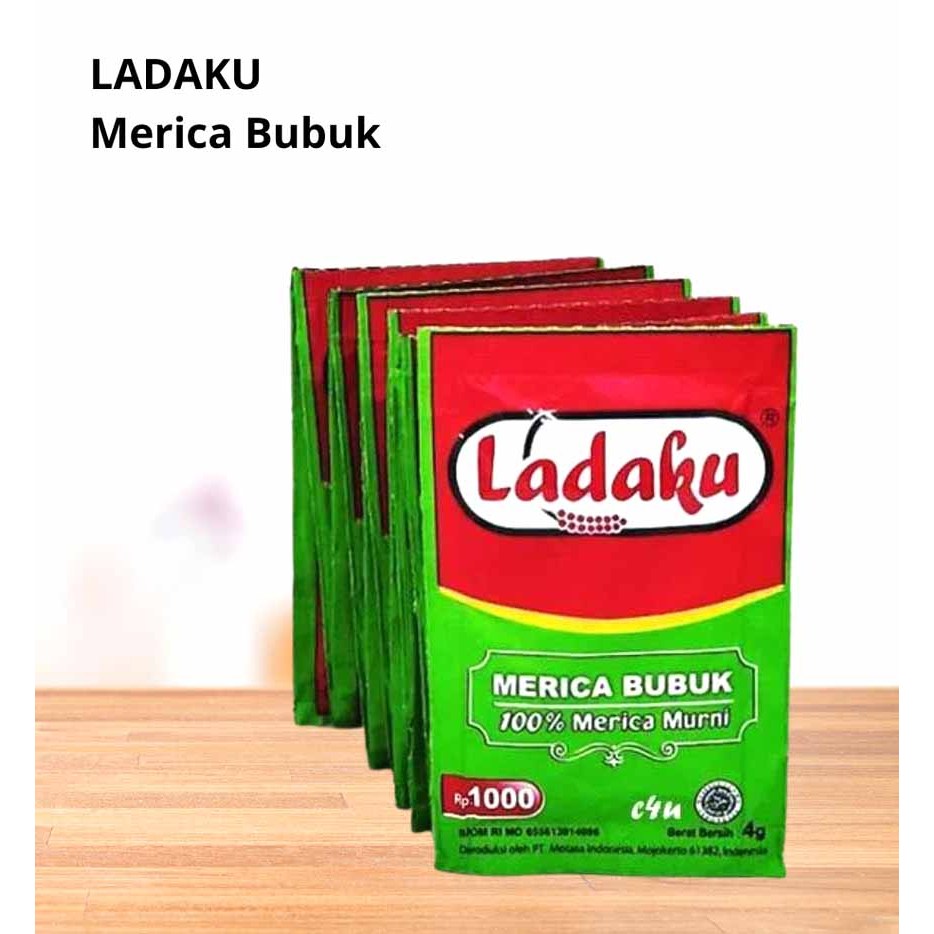 Jual Merica Ladaku Bubuk 1 Renceng x 12 Sachet kemasan 3 gram | Shopee ...