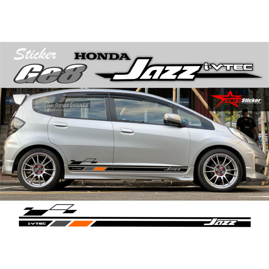 Jual STICKER HONDA JAZZ GE8 AKSESORIS HONDA JAZZ RS GE8 STICKER CUTTING ...
