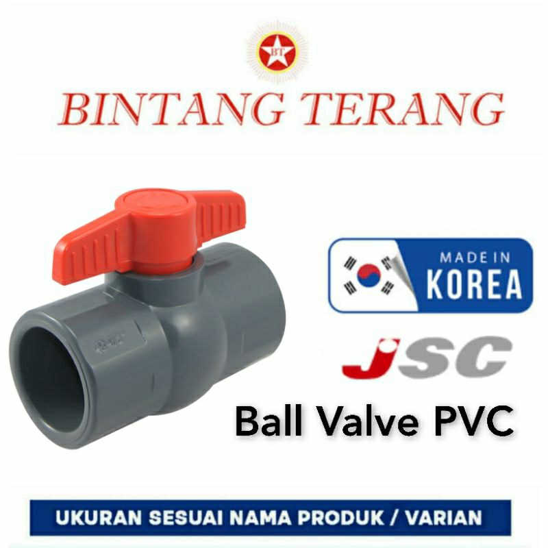 Jual Ball valve 1/2" - 3/4" JSC Korea / Ballvalve Socket 1/2" - 3/4 ...
