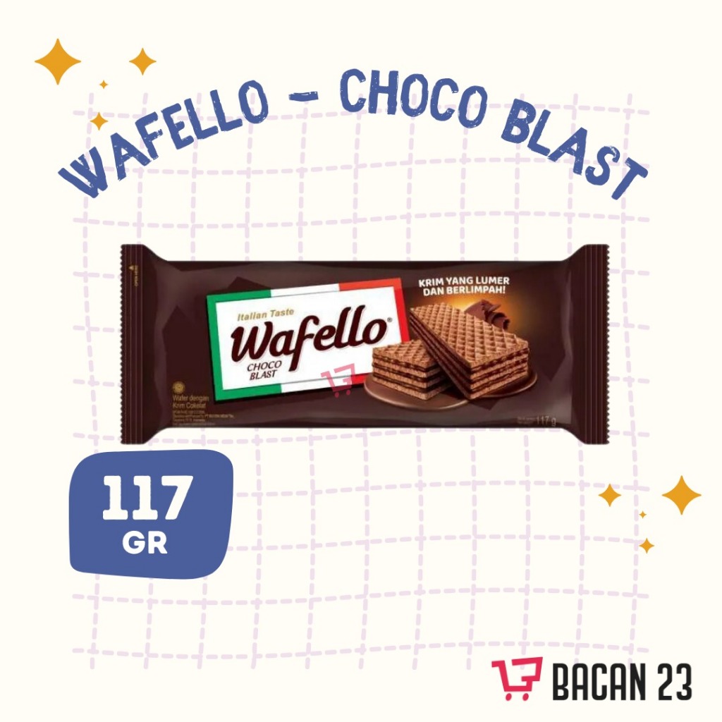 Jual Wafer Wafello Choco Blast (117 gr) Wafer Cokelat | Shopee Indonesia
