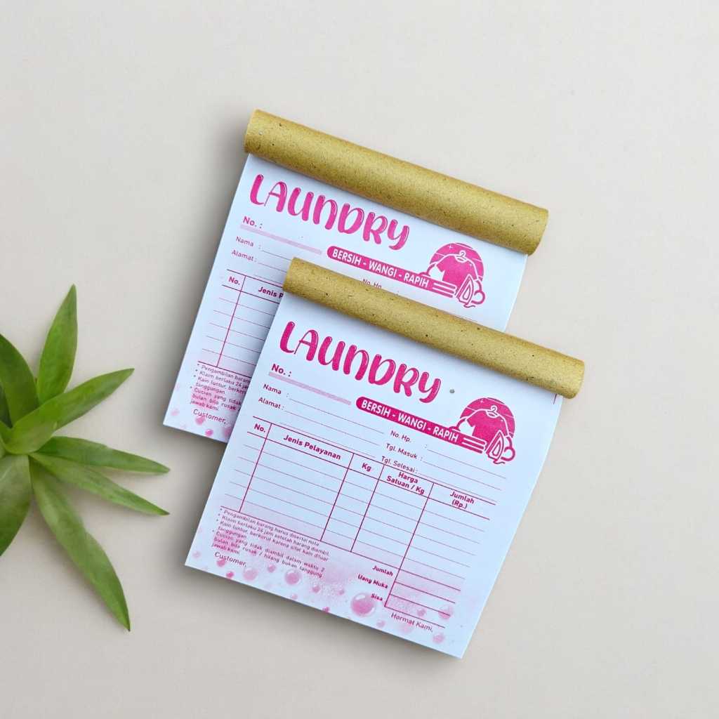 Jual NOTA LAUNDRY 1/6 FOLIO / NORA MINI LAUNDRY / NOTA 2 RANGKAP MINI ...