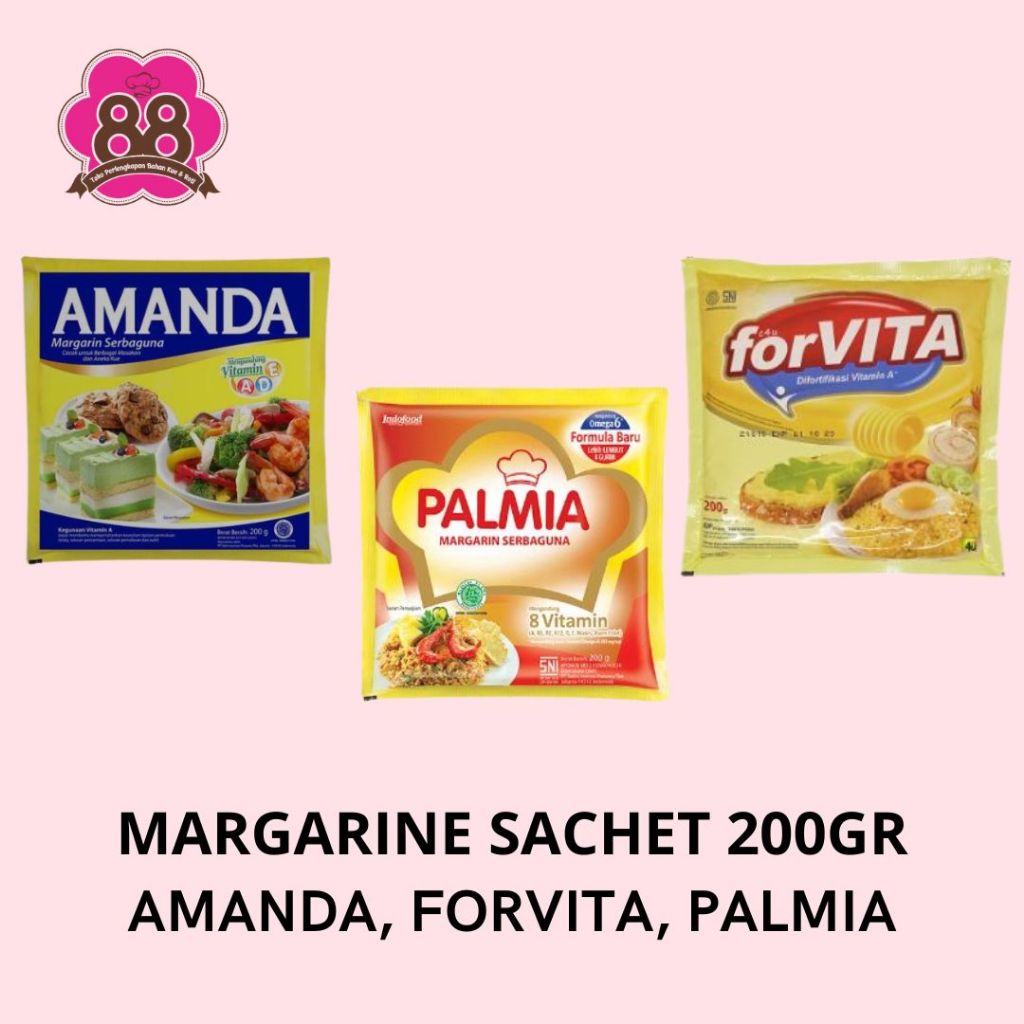 Jual MARGARINE SACHET AMANDA, FORVITA, PALMIA MARGARINE 200GR | Shopee ...