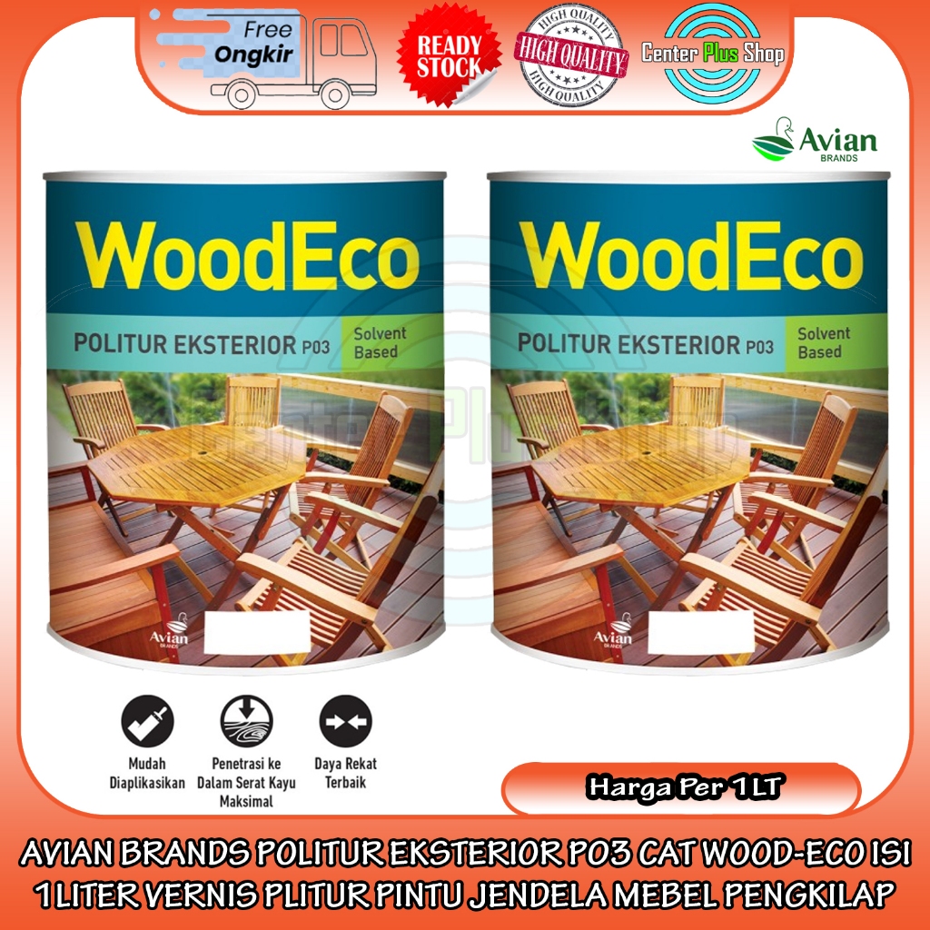 Jual WOODSTAIN WOOD-ECO AVIAN BRANDS POLITUR EKSTERIOR P03 CAT KAYU ...