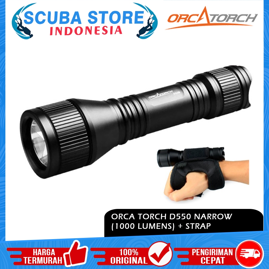 Jual Orca Torch D550 Narrow 1000 Lumens Underwater Dive Light Focus ...