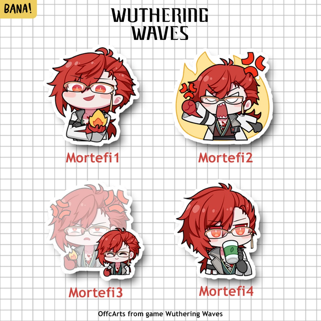 Jual Stiker Wuthering Waves Chibi Stiker Anime Waterproof | BANA ...