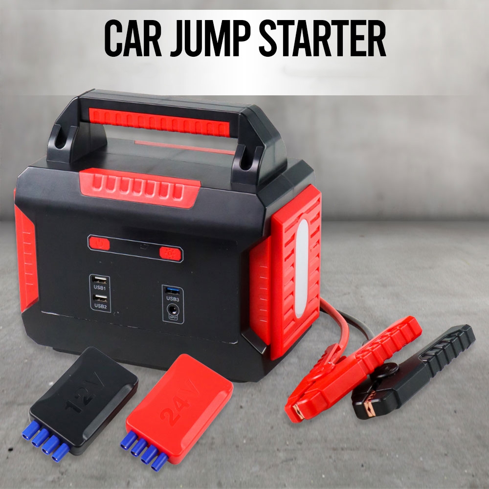 Jual Powerbank Jumper aki mobil truck Car Jump Starter 12V 24V 42000mAh ...
