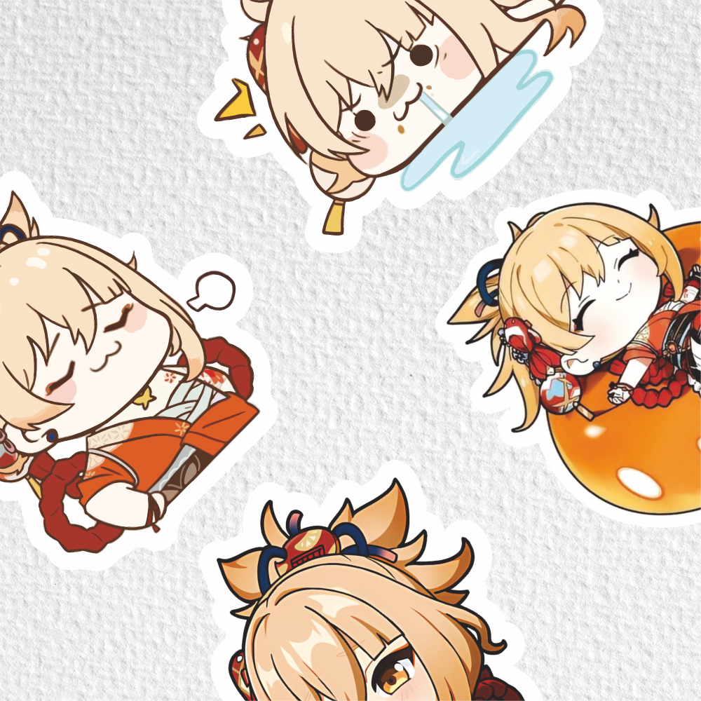 Jual [ VINYL & CHROMO 7 CM] cetak stiker Game/STIKER MURAH TEMA Ghensin ...