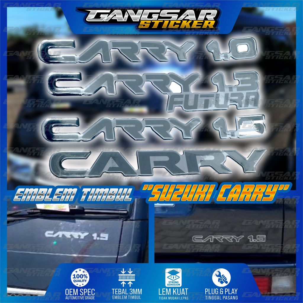 Jual Emblem timbul suzuki carry / emblem suzuki carry futura / emblem ...
