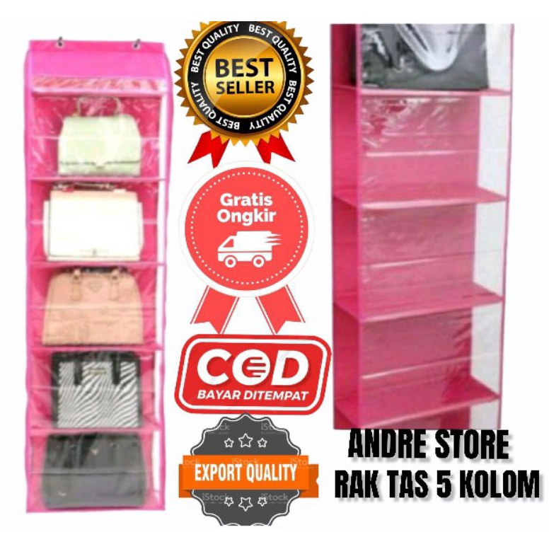 Jual Stock baru RAK TAS GANTUNG POLOS JUMBO 6 SAP PAKAI RESLETING KANAN ...