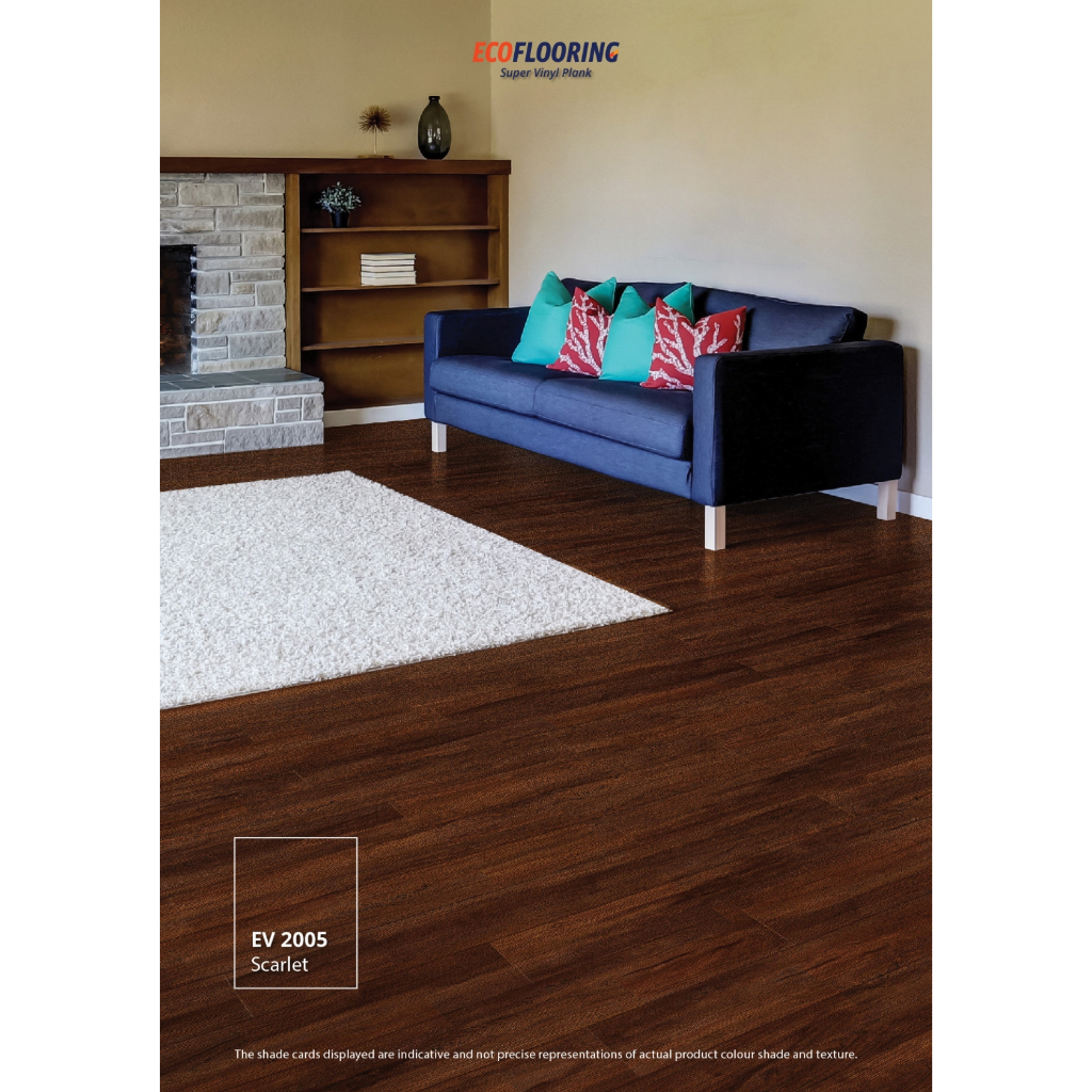 Jual vinyl lantai taco eco 2mm cover area 3,76 meter persegi / lantai ...