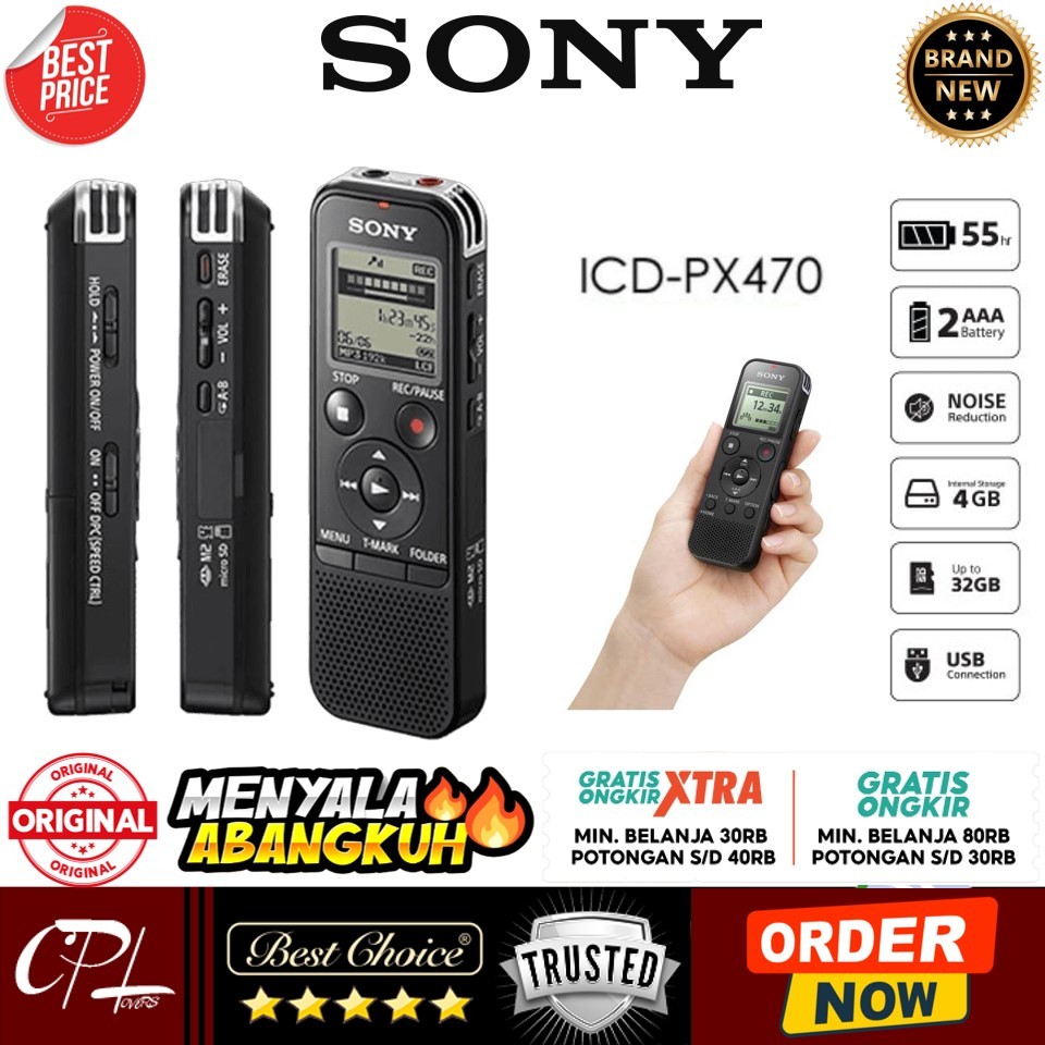 Jual Sony ICD-PX470 Digital Voice Recorder with USB | Shopee Indonesia