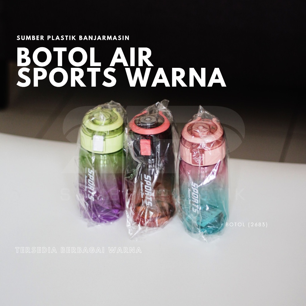 Jual Botol Pelangi Sports 2683 Wadah Air Minum Olahraga Gradien Elegant ...