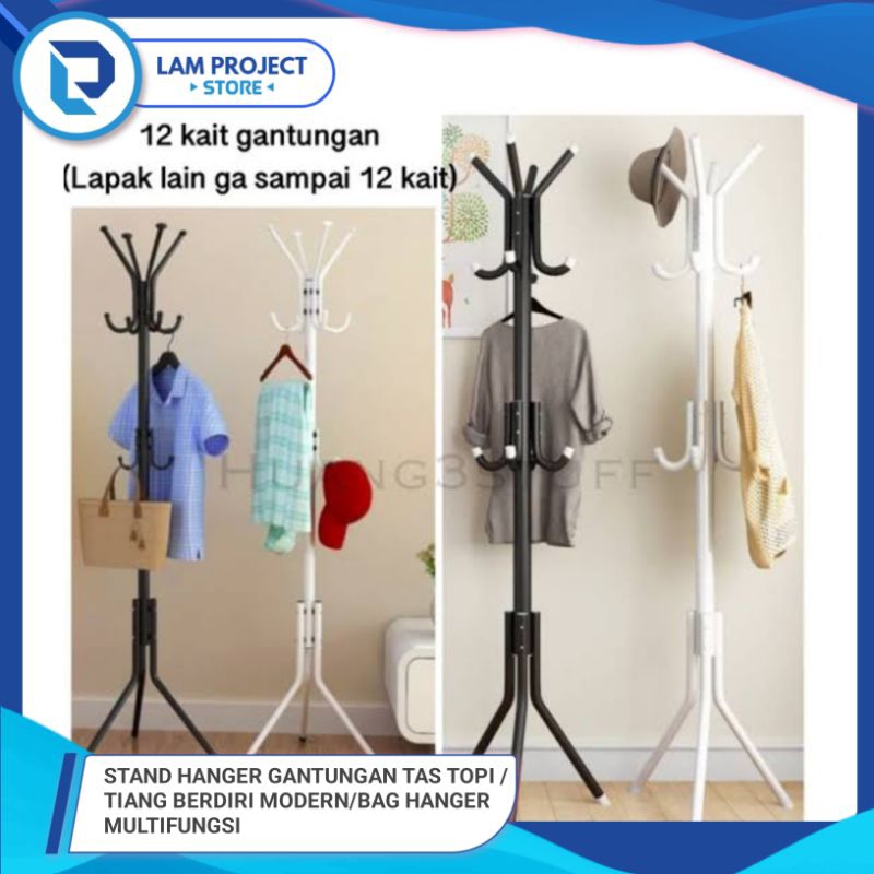 Jual STAND HANGER GANTUNGAN TAS TOPI / TIANG BERDIRI MODERN/BAG HANGER ...