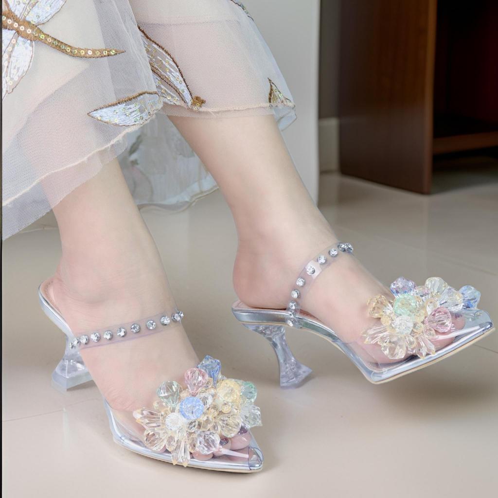 Jual Herdian HD 05 Sendal Transparant Hak Kaca Wanita Sandal Bening ...