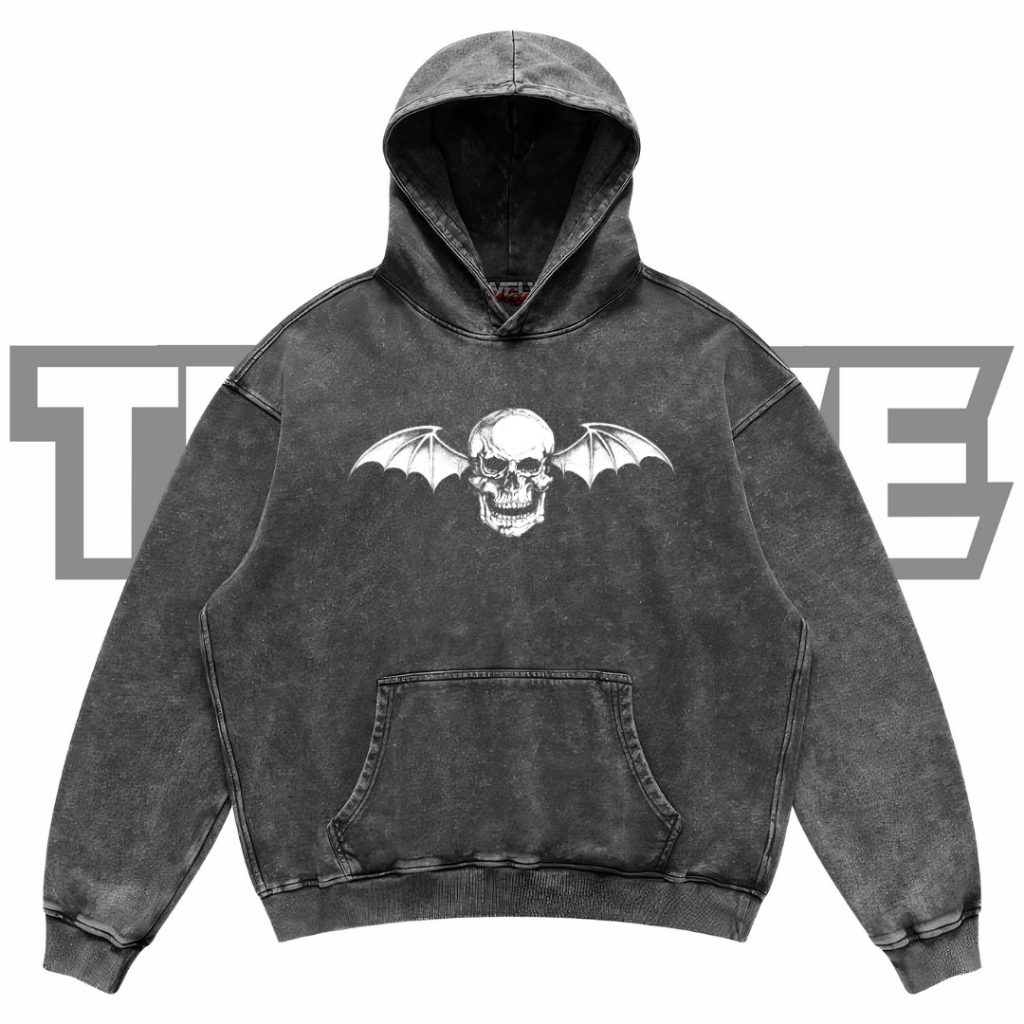 Jual AVENGED SEVENFOLD Deathbat Oversize Washed Hoodie | Jaket Hoodie ...