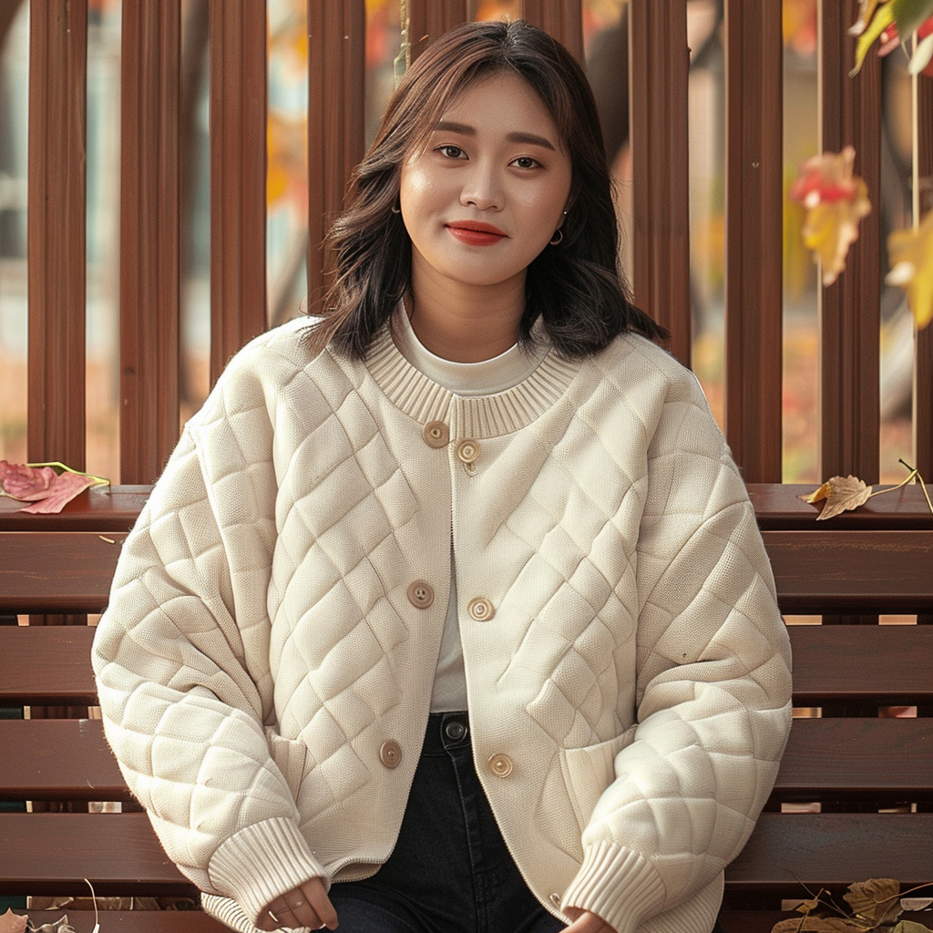 Jual Jaket Winter Musim Dingin Wanita, Jaket Puff Quilted Kancing Depan ...